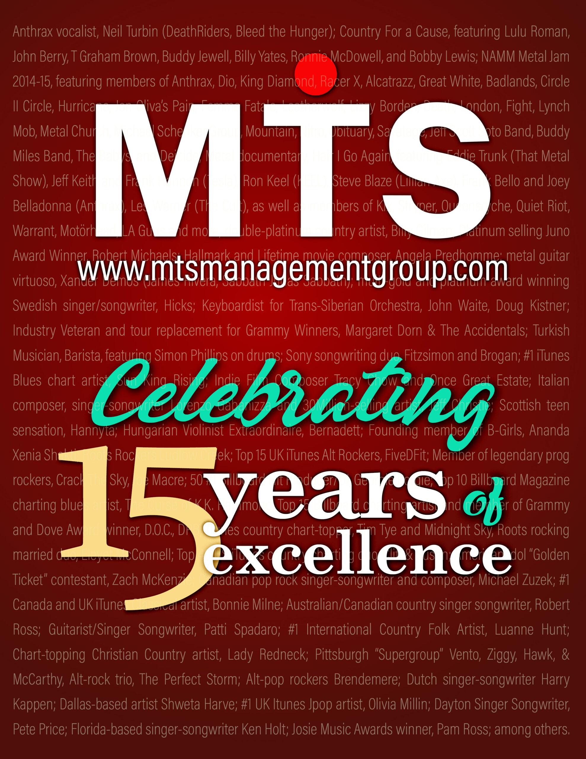 MTS Management Group and MTS Records Celebrate 15 Years of Music ...
